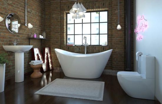 33 Bathroom Designs with Brick Wall Tiles - Ultimate Home Ideas