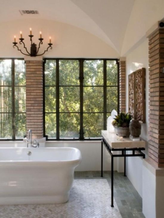 33 Bathroom Designs with Brick Wall Tiles - Ultimate Home Ideas